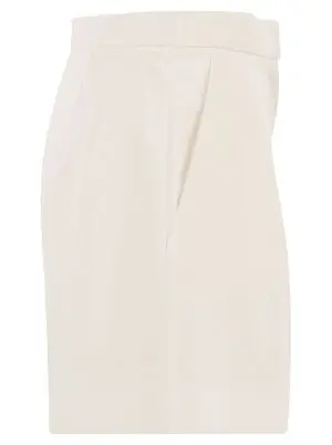 Max Mara Stretch Cotton Satin Shorts - White