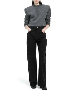 Bottega Veneta Wide Leg High-waisted Jeans - Black