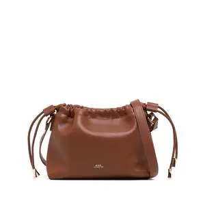 A.p.c. Faux Leather Drawstring Satchel Bag - Brown