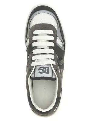 Dolce & Gabbana Strobel Portofino Light' Leather, Suede And Mesh Sneakers - Gray