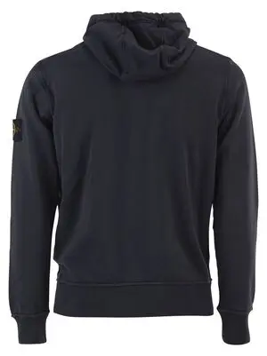 Stone Island Hooded Sweatshirt With Kangaroo Pocket - Blue