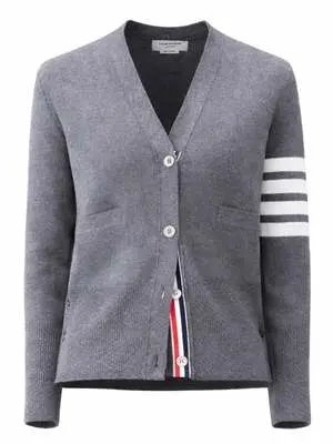 Thom Browne Thom Browne V-Neck Cardigan Gray