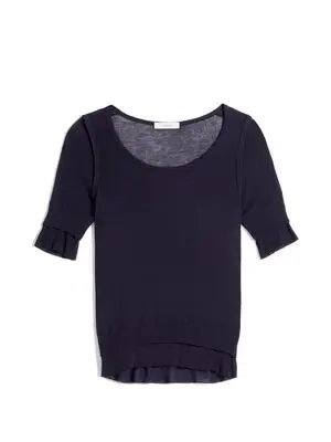 LEMAIRE LEMAIRE Short Sleeve Ribbed Knit Top Multicolor