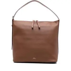 A.p.c. A.P.C. Calf Leather Shoulder Bag Brown