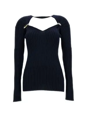 Bottega Veneta Cashmere And Silk Blend Ribbed V-neck Sweater - Multicolor