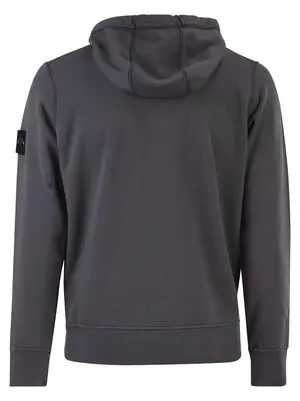 Stone Island Garment Dyed Cotton Zip-up Hoodie - Multicolor