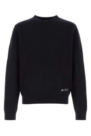 A.p.c. Midnight Wool Edmond Sweater - Blue