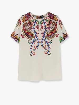 Etro Silk Short Sleeve Top