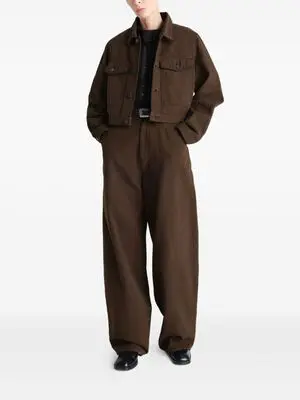 LEMAIRE Cropped Cotton Jacket With Flap Pockets - Multicolor
