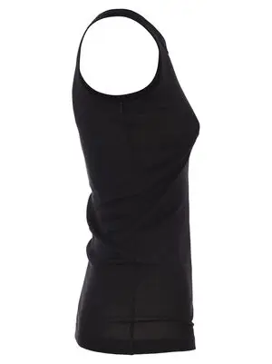 Sportmax Sleeveless Cotton And Silk Jersey Top - Black