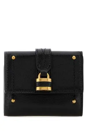 Chloé Leather Mini Paddington Wallet - Black