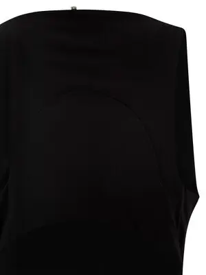 Sportmax Spxpanino Long Stretch Jersey Dress With Back Cut-out - Black