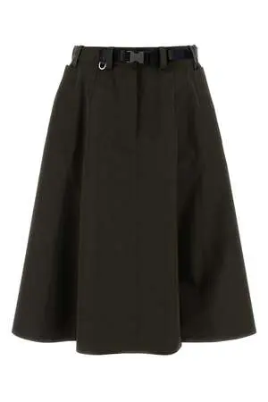Prada Army Tech Fabric Skirt - Green