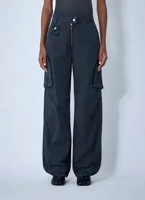 GANNI GANNI Cotton Cargo Pants Gray