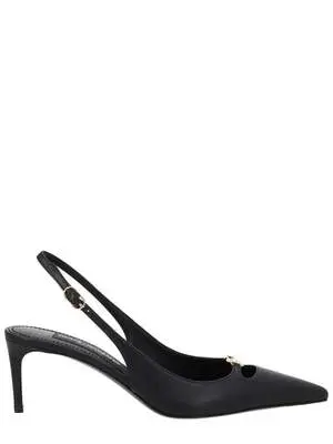 Dolce & Gabbana Leather Slingback Heels - Black