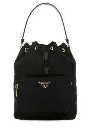 Prada PRADA Re-Nylon Duet Bucket Bag Black