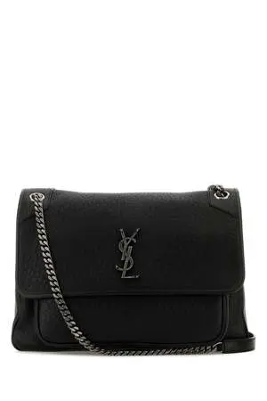 Saint Laurent Niki Leather Large Shoulder Bag - Black