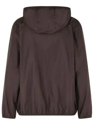 Moncler Polyester Hooded Jacket - Brown