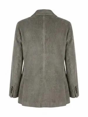 Brunello Cucinelli Houndstooth Linen And Cotton Jacket With Monili - Multicolor