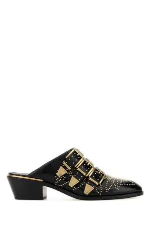 Chloé Leather Susan Mules - Black