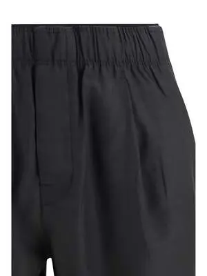 Our Legacy Leisure Shorts In Cupro And Cotton - Black