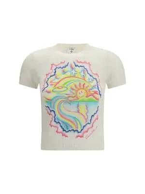 Casablanca Le Re Ve Ensoleille" Cotton Blend T-shirt