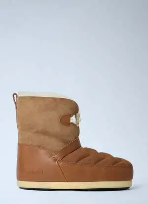 Moon Boot Mb Evx Igloo Suede And Leather Boots - Brown
