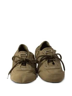 Prada Collapsible Canvas Lace-up Sneakers - Multicolor
