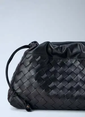 Bottega Veneta Intrecciato Calfskin Pouch With Metal Chain