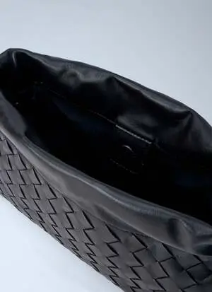 Bottega Veneta Intrecciato Calfskin Pouch With Metal Chain