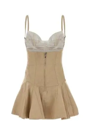 Dsquared2 Sand Denim Mini Dress - Brown