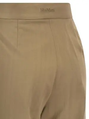 Max Mara Cotton Wide-leg Trousers - Multicolor