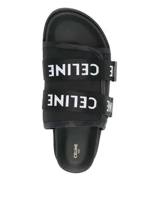 Celine Logo Print Strappy Sandals