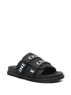 Celine Logo Print Strappy Sandals - Multicolor