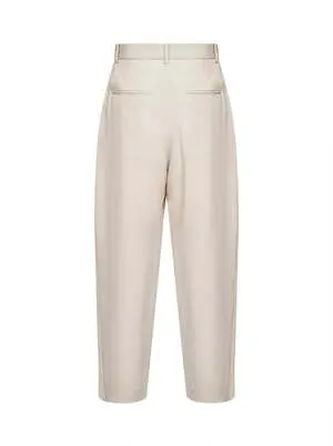 Isabel Marant Étoile Ecru Fluid Crêpe Janice Carrot-fit Trousers - Multicolor