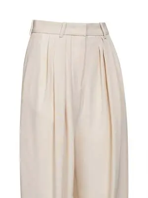 Isabel Marant Étoile Ecru Fluid Crêpe Janice Carrot-fit Trousers - Multicolor