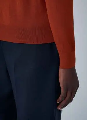 Saint Laurent Fine Knit Wool Turtleneck Sweater - Red