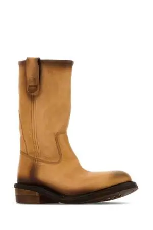 Miu Miu Leather Boots - Brown