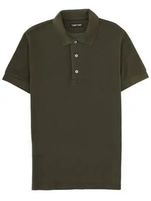 TOM FORD Tom Ford Men Lyocell And Cotton Polo Shirt Multicolor