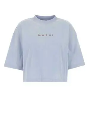Marni Powder Cotton T-shirt - Blue