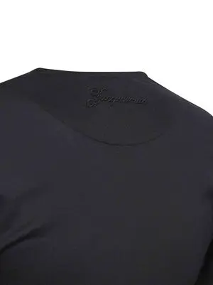 Jacquemus Black Jersey Wrap Top With Flared Sleeves - Multicolor