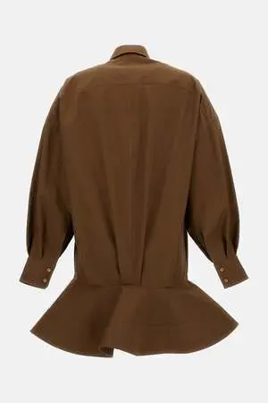 Stella McCartney Cotton Peplum Shirt Dress - Multicolor