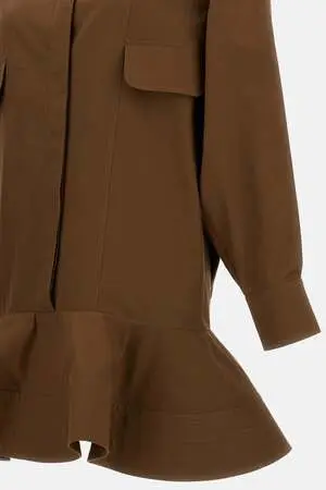 Stella McCartney Cotton Peplum Shirt Dress - Multicolor