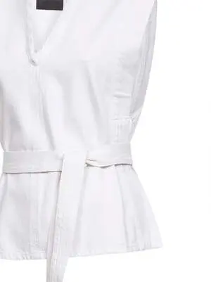 LEMAIRE Milk Bleached Denim Belted Chasuble