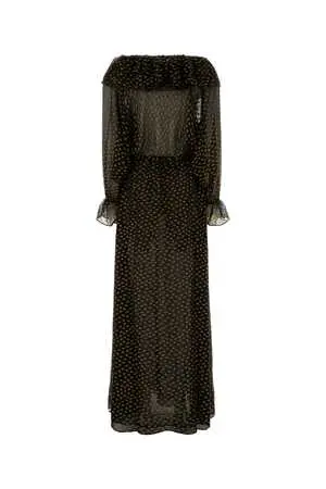 BODE Embroidered Silk Blend Stadium Dress