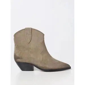 Isabel Marant Étoile ISABEL MARANT Dewina Suede Cowboy Ankle Boots Gray