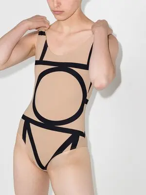 TOTEME Monogram Print Swimsuit - Multicolor