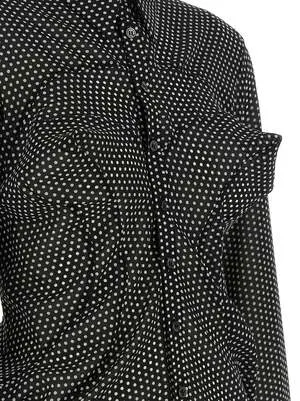 Junya Watanabe Polka Dot Silk-effect Shirt