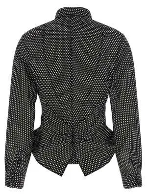 Junya Watanabe Polka Dot Silk-effect Shirt - Multicolor