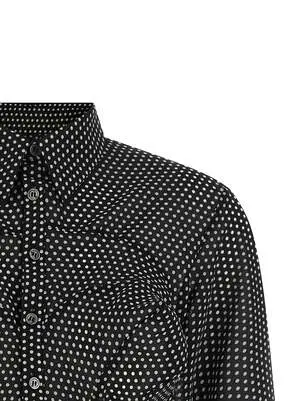 Junya Watanabe Polka Dot Silk-effect Shirt - Multicolor